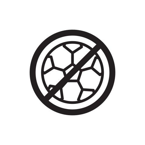 No ball game sign Royalty Free Vector Image - VectorStock