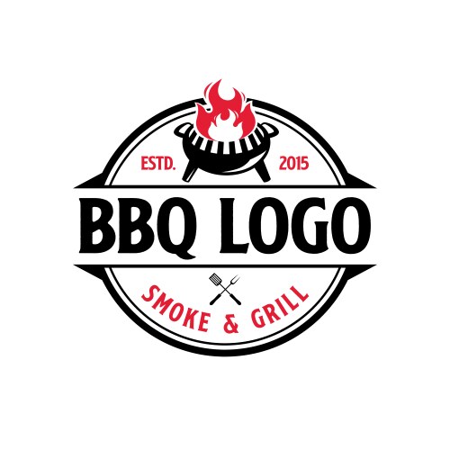 Bbq logo design Royalty Free Vector Image - VectorStock