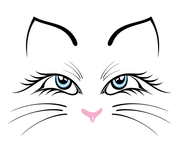 Cat Face Outline Vector Images (over 13,000)