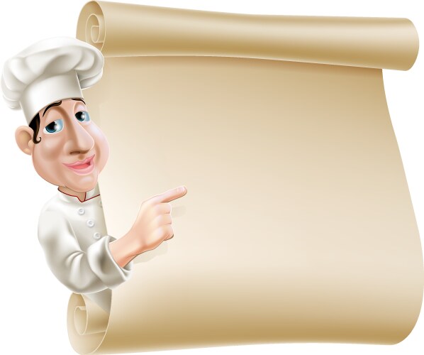 Chef menu banner Royalty Free Vector Image - VectorStock