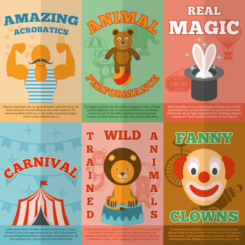 Card poster or invitation with a circus clown Vector Image
