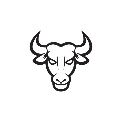 Cow head icon logo design Royalty Free Vector Image