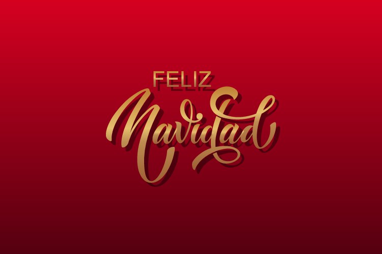 Feliz navidad spanish merry christmas modern Vector Image