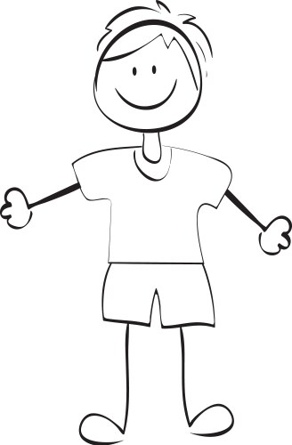 Boy doodle draw Royalty Free Vector Image - VectorStock