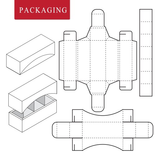 Cake box packaging template Vector Images & Graphics for Commercial Use ...
