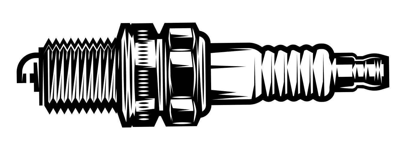 Spark plug with wings Royalty Free Vector Image