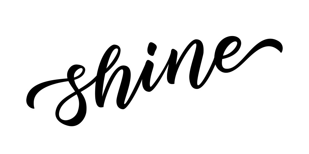 Black and white push hand written word text Vector Image