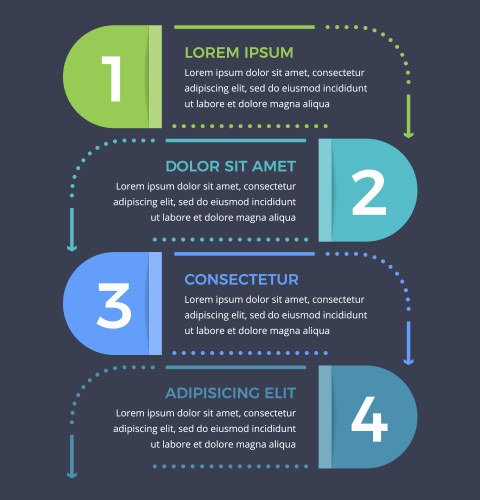 Infographic template - 4 elements Royalty Free Vector Image