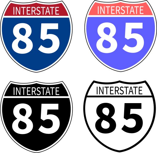 Us interstate 95 highway icon Royalty Free Vector Image