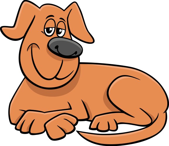 Square dog cartoon Royalty Free Vector Image - VectorStock