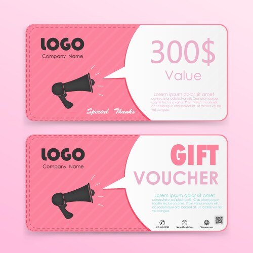 Voucher card cash back template design with coupon