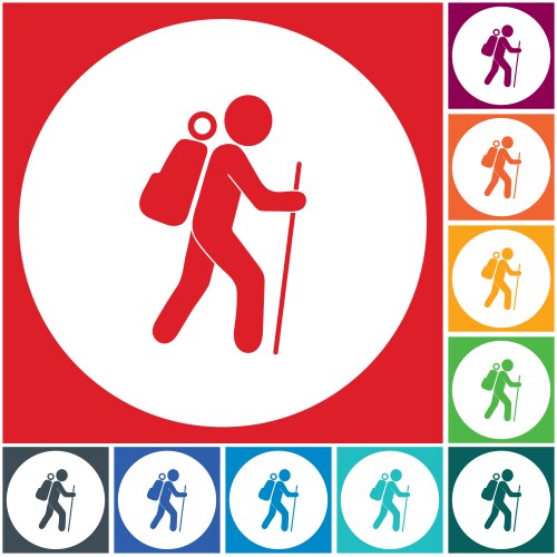 Hiking Person Icon Vector Images (over 6,100)