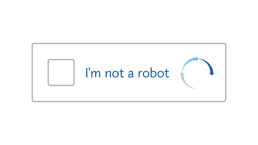 Template for entering captcha im not a robot Vector Image