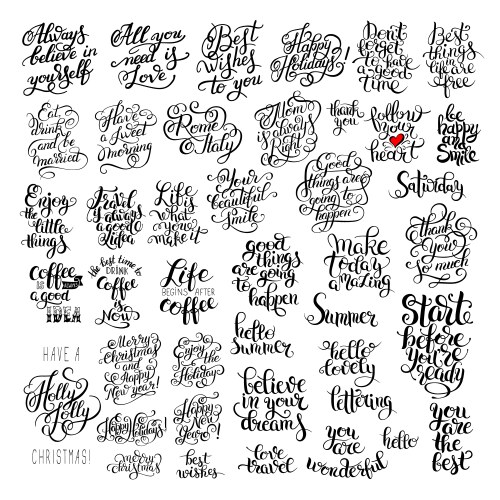 Let your ideas bloom handwritten inspirational Vector Image