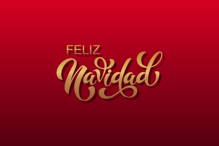 Feliz navidad spanish merry christmas modern Vector Image
