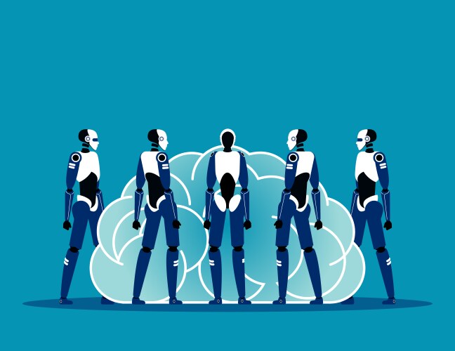 Artificial intelligence ai robot cartoon Vector Image