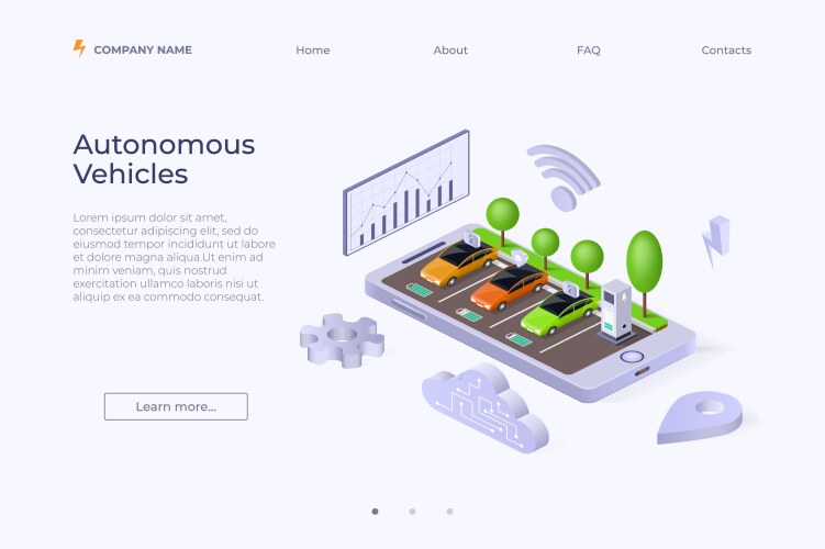 Autonomous smart car colorful poster Royalty Free Vector