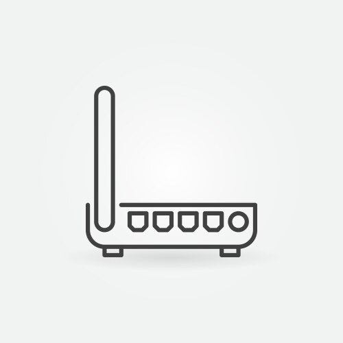 Wi-fi router line icon Royalty Free Vector Image