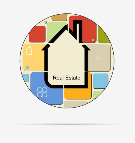 Abstract real estate background Royalty Free Vector Image
