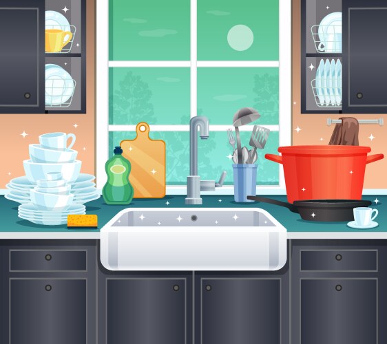 Cooking background with kitchen stuff Royalty Free Vector