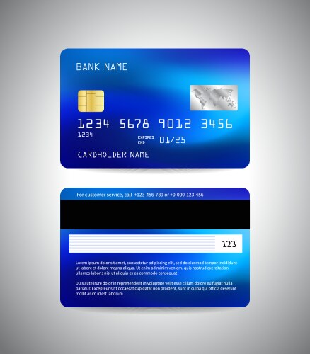 Credit card template Royalty Free Vector Image