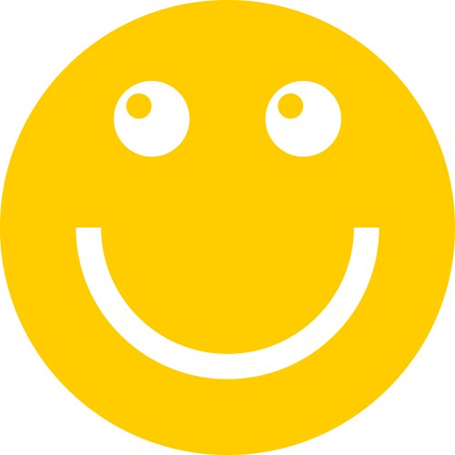 Happy smiley smiling face flat style Royalty Free Vector