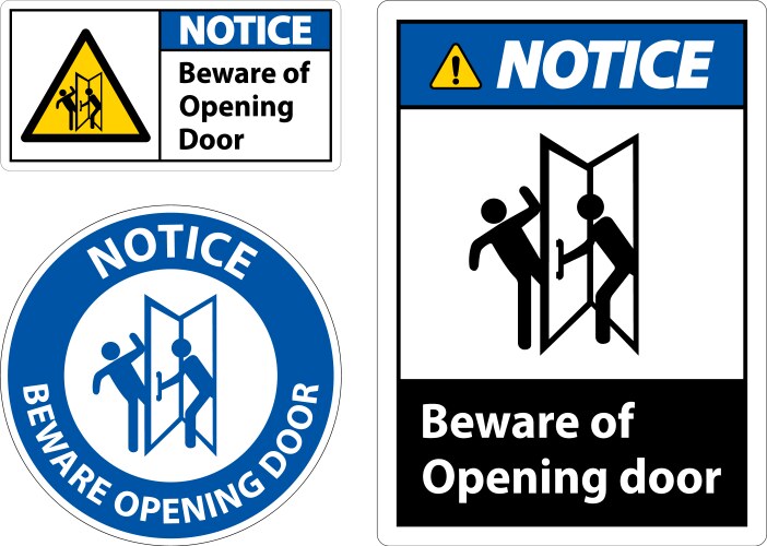 Beware of Opening Door Vector Images (over 140)