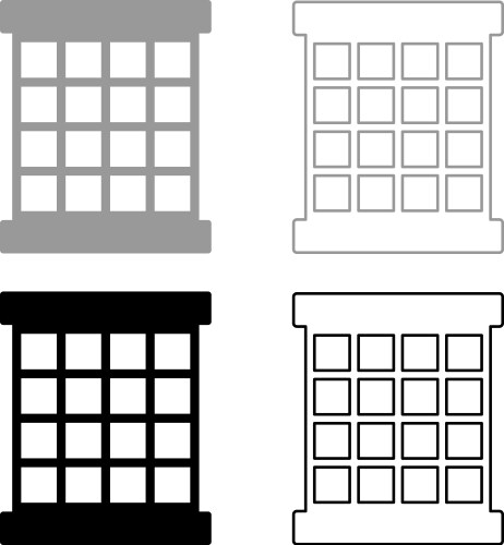 Prisoner window grid grate prison jail concept Vector Image