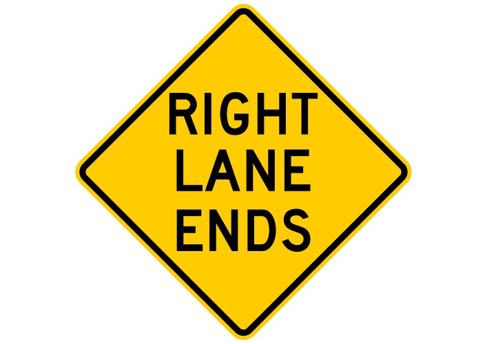 End of bus lane Royalty Free Vector Image - VectorStock