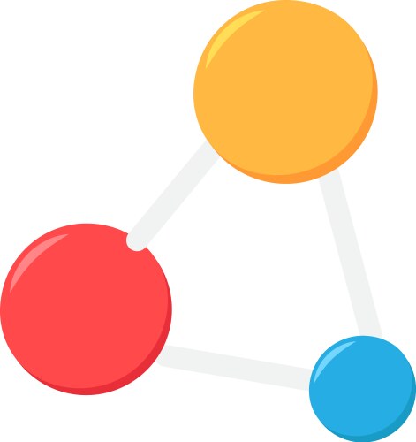 Structure of simple molecule medicine icon Vector Image