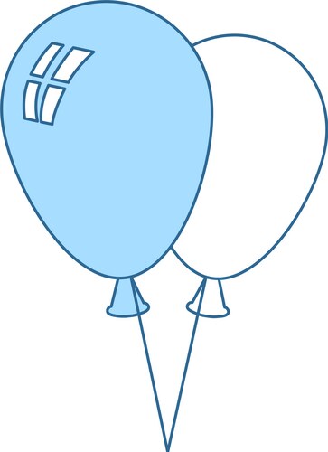 Bunch of air balloons Royalty Free Vector Image