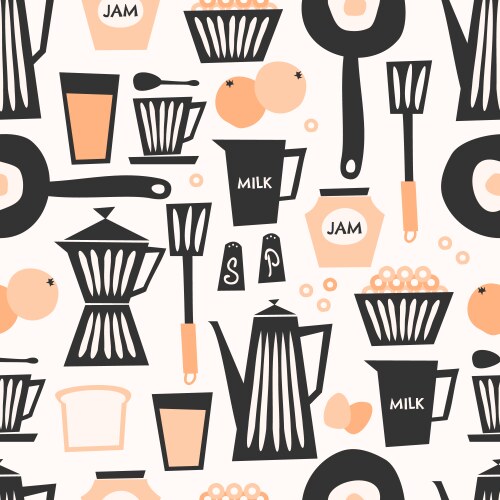 Kitchen pattern Royalty Free Vector Image - VectorStock