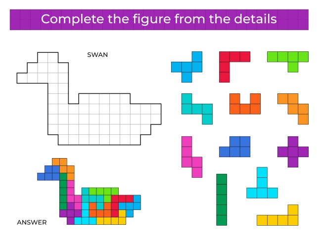 Complete the figure puzzle game with sparrow Vector Image