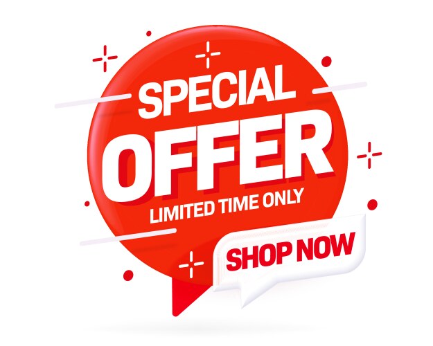 Special offer sign discount logo isolated Vector Image