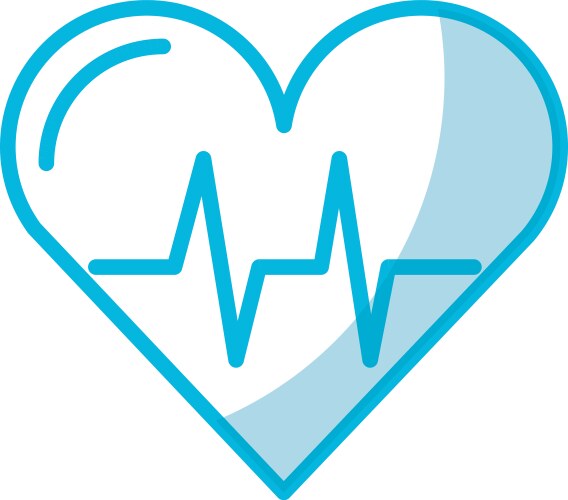 Sketch draw heart beat pulse Royalty Free Vector Image