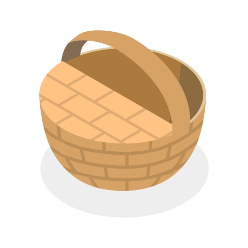 Farm basket icon flat style Royalty Free Vector Image