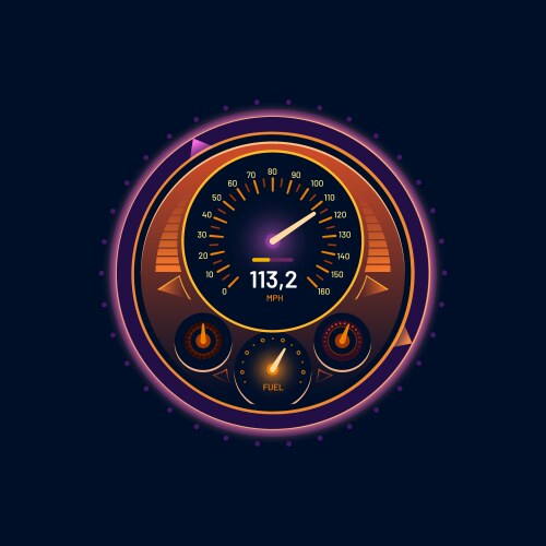 Car speedometer dashboard icon Royalty Free Vector Image