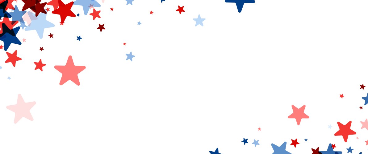 Patriotic star border banner Royalty Free Vector Image