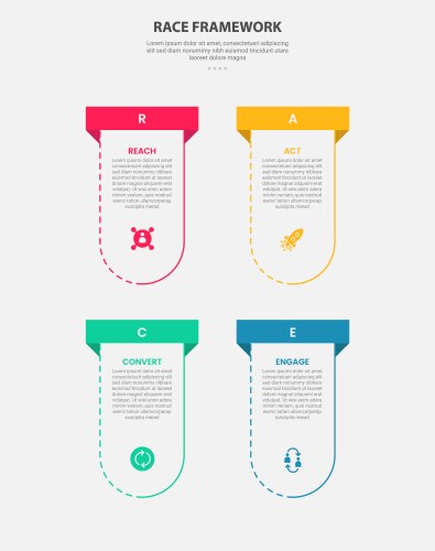 Flowchart infographic outline style with 4 point Vector Image