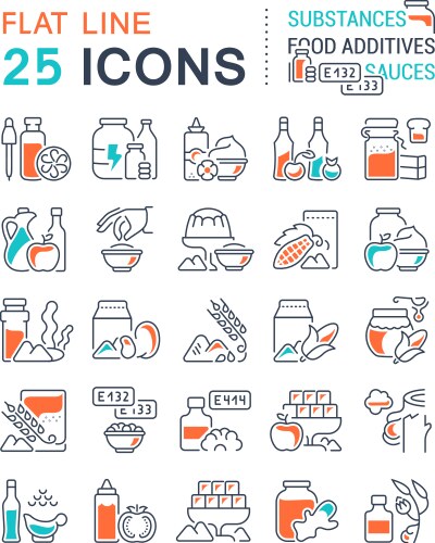 Big food icon set Royalty Free Vector Image - VectorStock