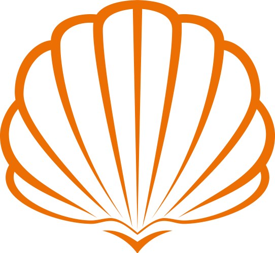 Pink seashell with pearl Royalty Free Vector Image