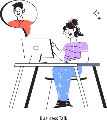 Business talk Royalty Free Vector Image - VectorStock