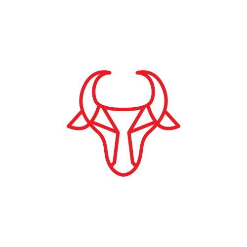 Cow head icon logo design Royalty Free Vector Image