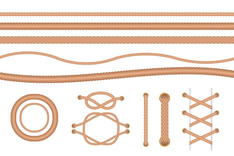 Seamless rope elements Royalty Free Vector Image