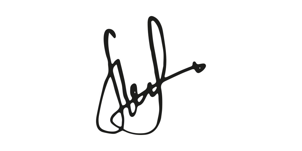 Fake signature hand drawn sample own autograph Vector Image