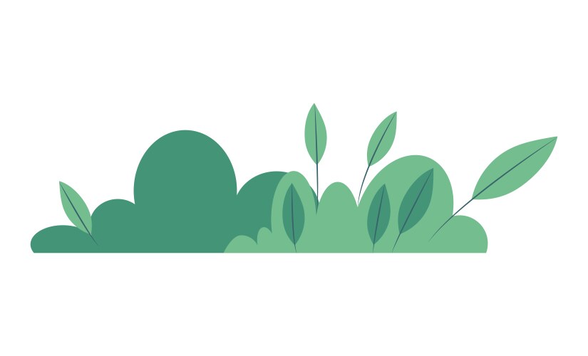 Green foliage icon cartoon bush game landscape Vector Image