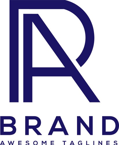 Letter appa geometric strong logo Royalty Free Vector Image