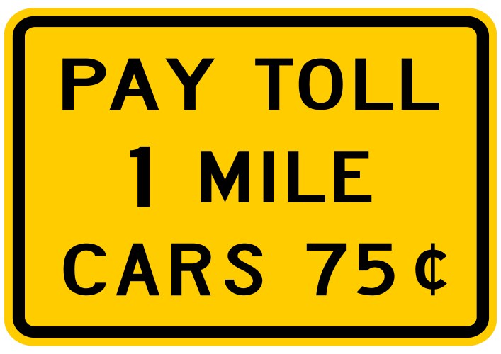 Driver cars passing through to pay road toll Vector Image