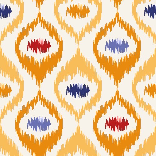 Ikat seamless pattern Royalty Free Vector Image