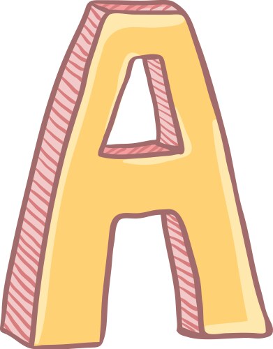 Single cartoon - the letter m Royalty Free Vector Image